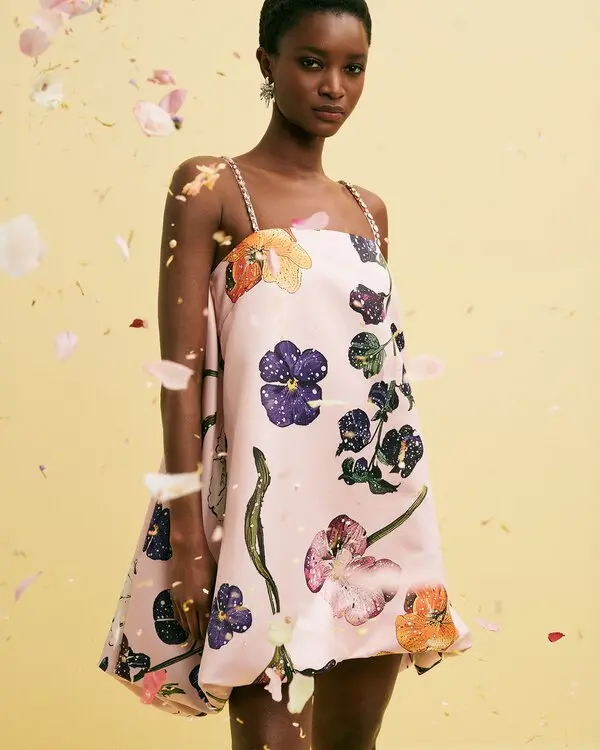 LEO LIN Patsy Embellished Puff Mini Dress - Wildbloom