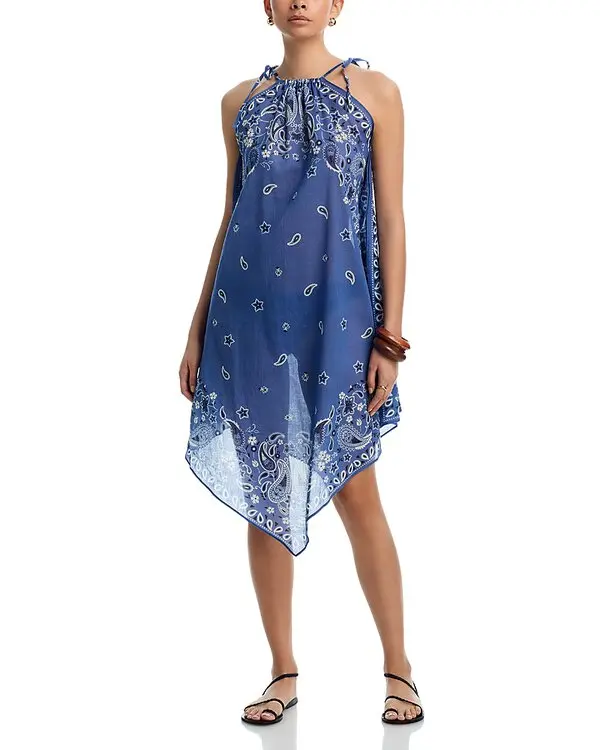Echo Bandana Tulum Dress Swim Cover-up - Chambray