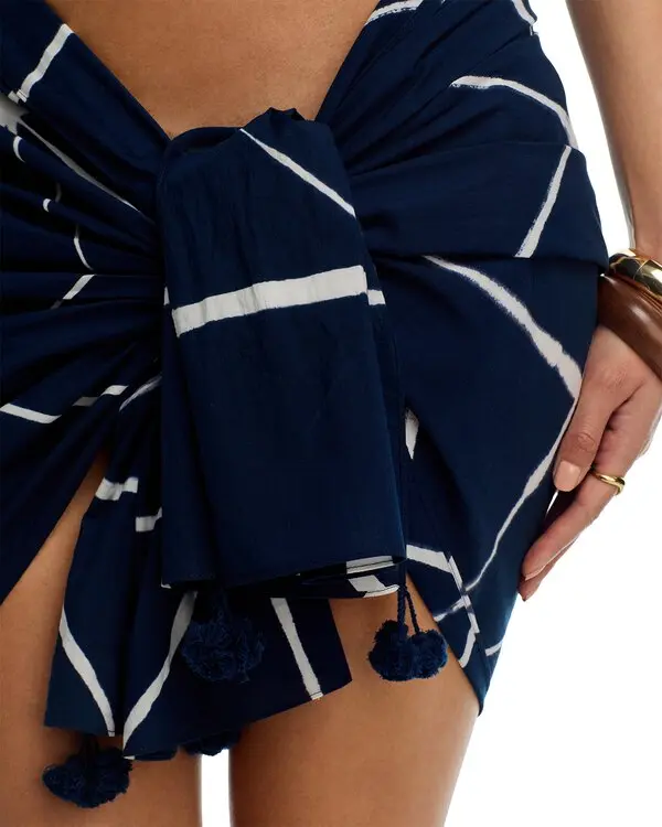 Echo Shibori Sarong Swim Cover-up