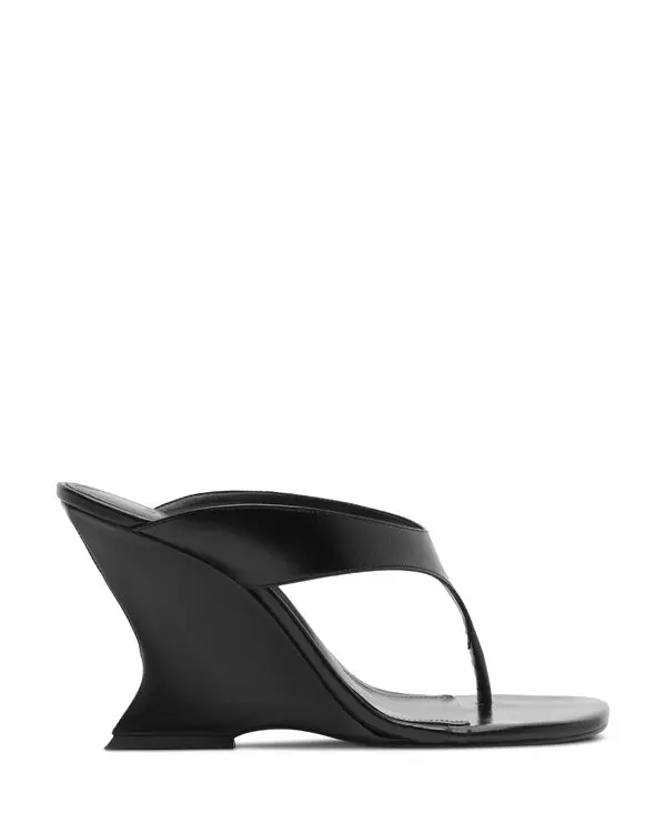 Schutz Maya Wedge Sandals - Black