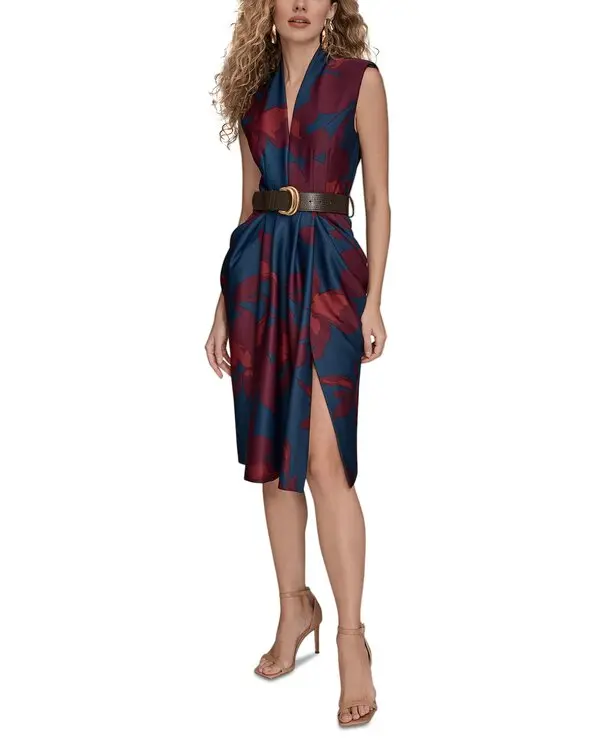 Donna Karan New York Belted Scuba Dress