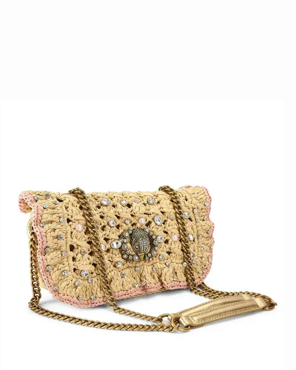Kurt Geiger Chelsea Small Ruffle Shoulder Bag - Open Beige