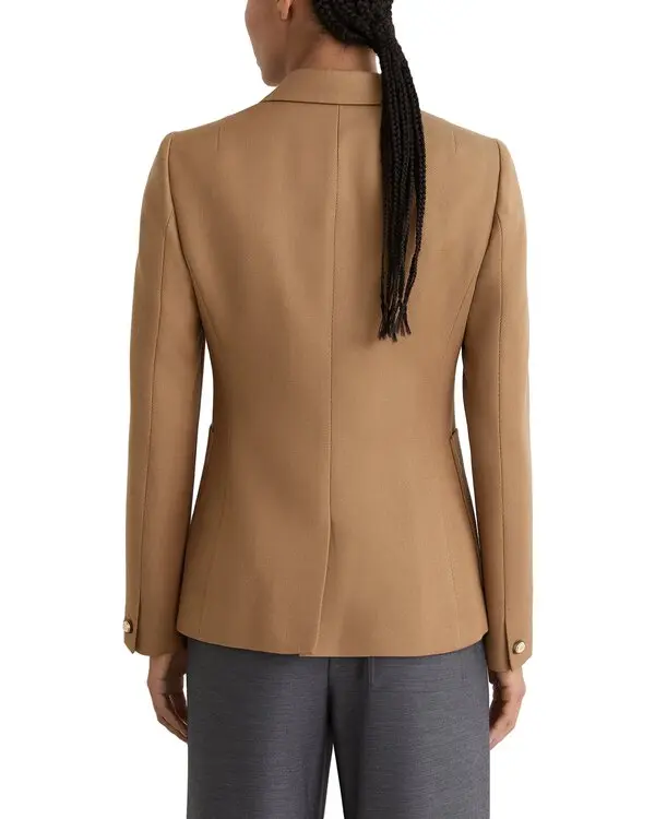 REISS Gigi Double Breasted Blazer - Camel