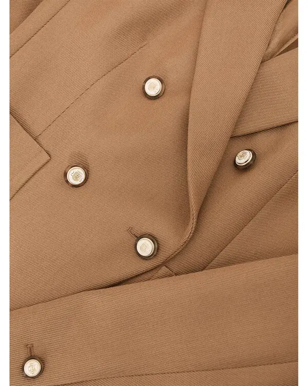 REISS Gigi Double Breasted Blazer - Camel