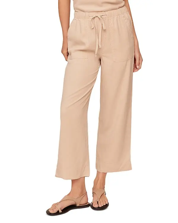 Bella Dahl Easy Pocket Wide Leg Cropped Pants - Linen Sand
