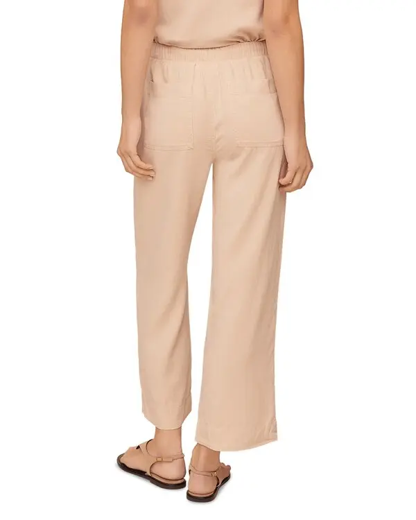 Bella Dahl Easy Pocket Wide Leg Cropped Pants - Linen Sand