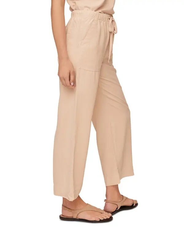 Bella Dahl Easy Pocket Wide Leg Cropped Pants - Linen Sand