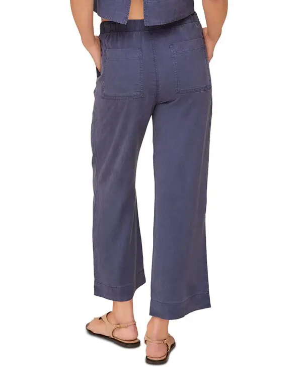 Bella Dahl Easy Pocket Wide Leg Cropped Pants - Midnight Surf