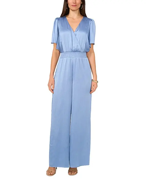 Vince Camuto Surplice Neck Jumpsuit - Lake Breeze