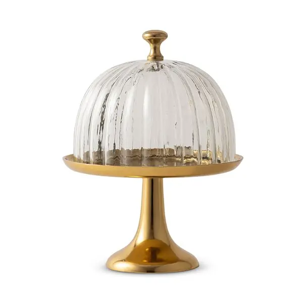 LULU POWERS Fluted Coupe Cake Stand - Brass