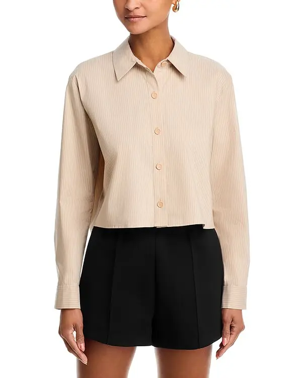 L'Agence Cosette Crop High-low Shirt