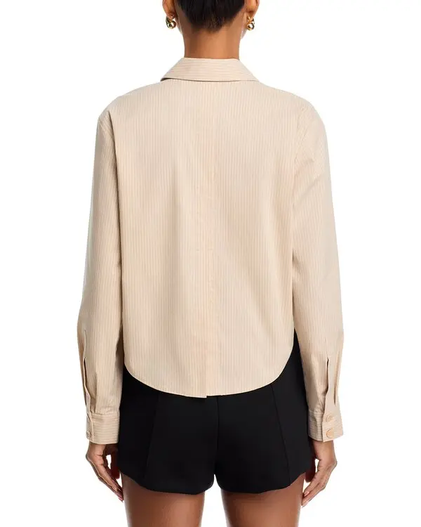 L'Agence Cosette Crop Shirt - Macadamia
