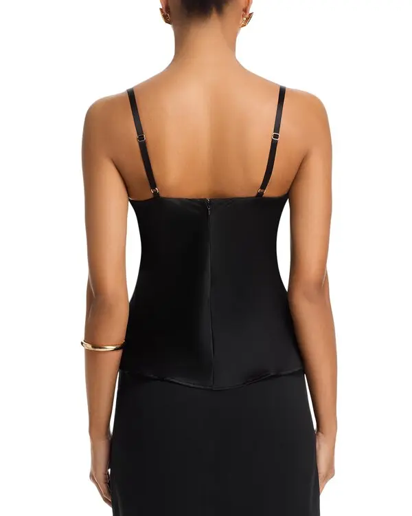 L'Agence Orlina Silk Camisole - Black