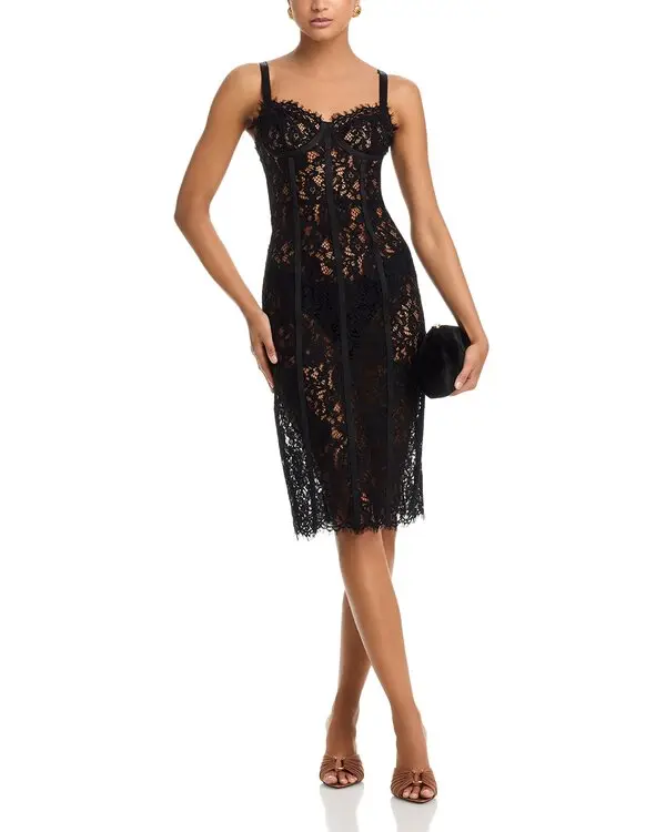 L'Agence Jennifer Lace Bustier Dress