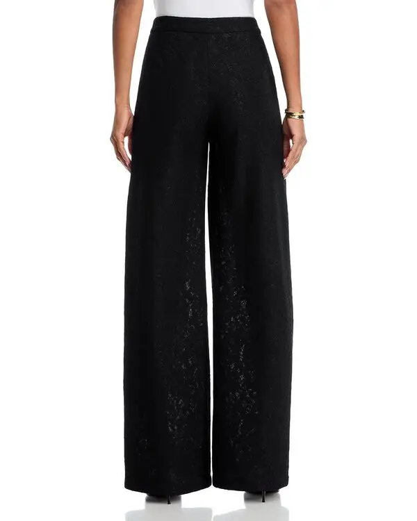 L'Agence Livvy Lace Straight Leg Pants - Black
