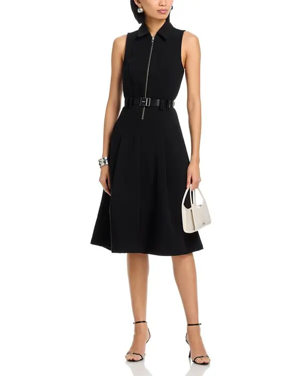 L'Agence Kylo Belted Shirt Dress - Black