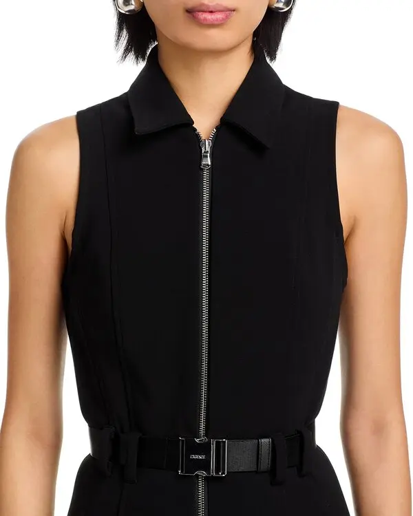 L'Agence Kylo Belted Shirt Dress - Black