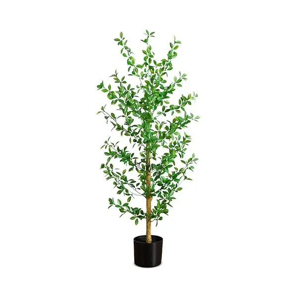 NEARLY NATURAL 4' Artificial Shady Lady Black Olive Tree - Green
