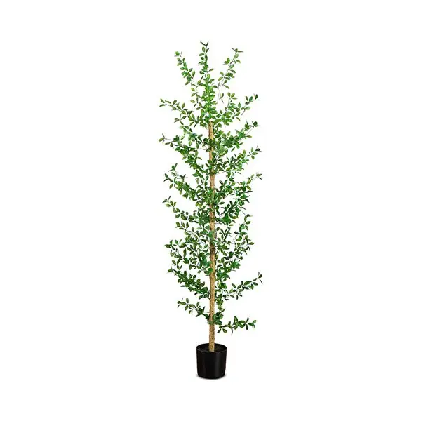 NEARLY NATURAL 7' Artificial Shady Lady Black Olive Tree - Green