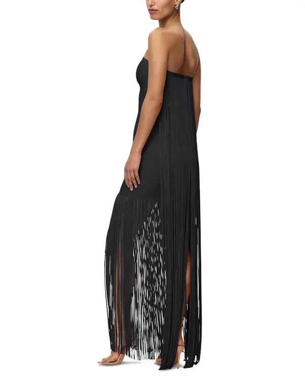 Herve Leger Briar Fringe Skirt Gown