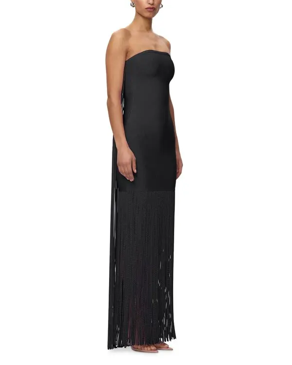 Herve Leger Briar Fringe Skirt Gown