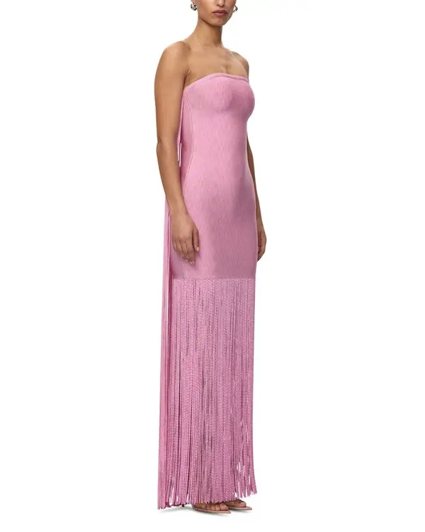 herve leger pink dress Herv Lger bandage-effect V-neck Midi Day | length dress features a square neckline and is finished with a center Herve Leger Pink Cross Back
