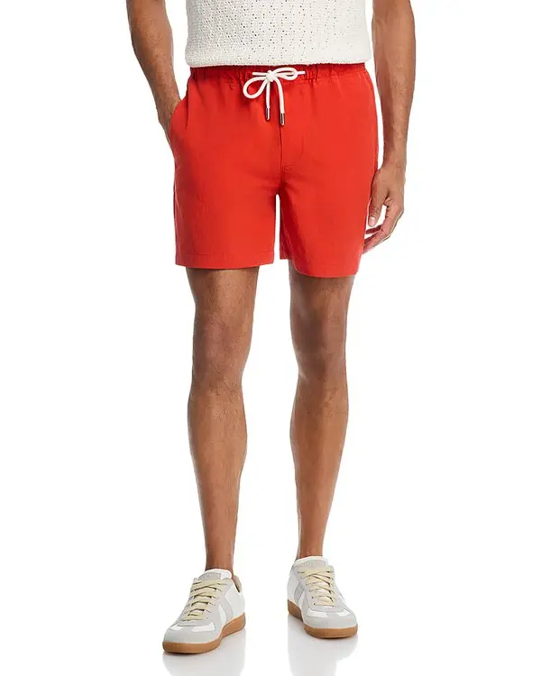 FRAME Washed Nylon Drawstring Shorts