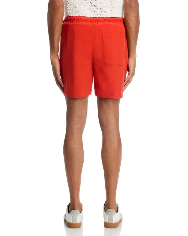 FRAME Washed Nylon Drawstring Shorts