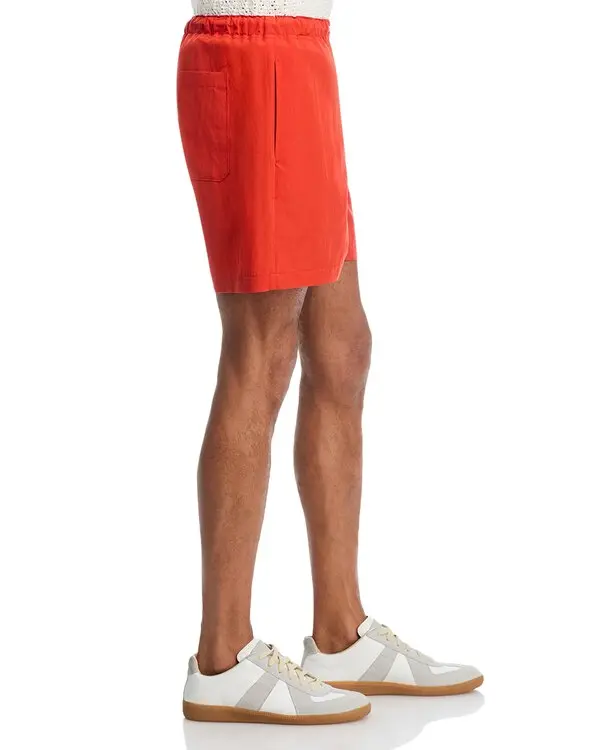 FRAME Washed Nylon Drawstring Shorts