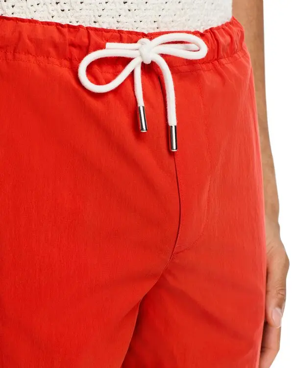 FRAME Washed Nylon Drawstring Shorts