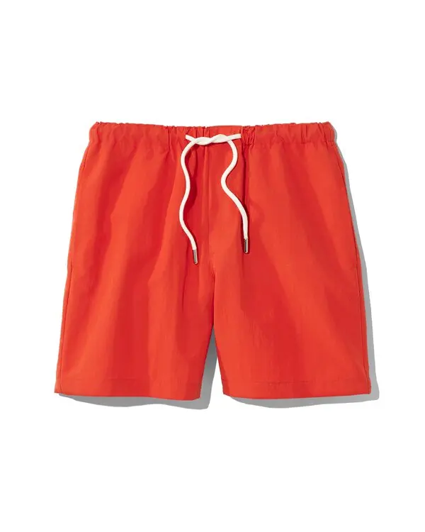 FRAME Washed Nylon Drawstring Shorts