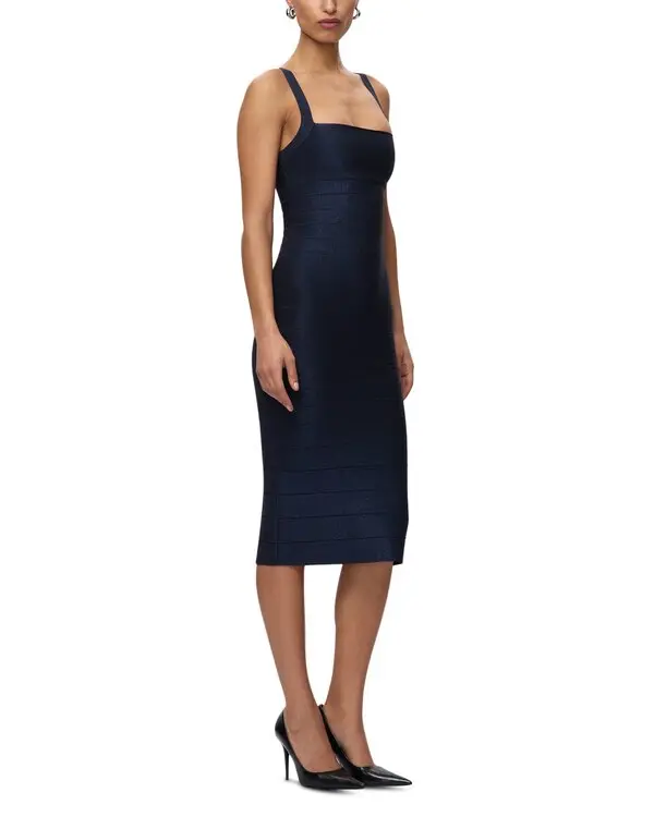 Herve Leger Neri Square Neck Dress - Storm