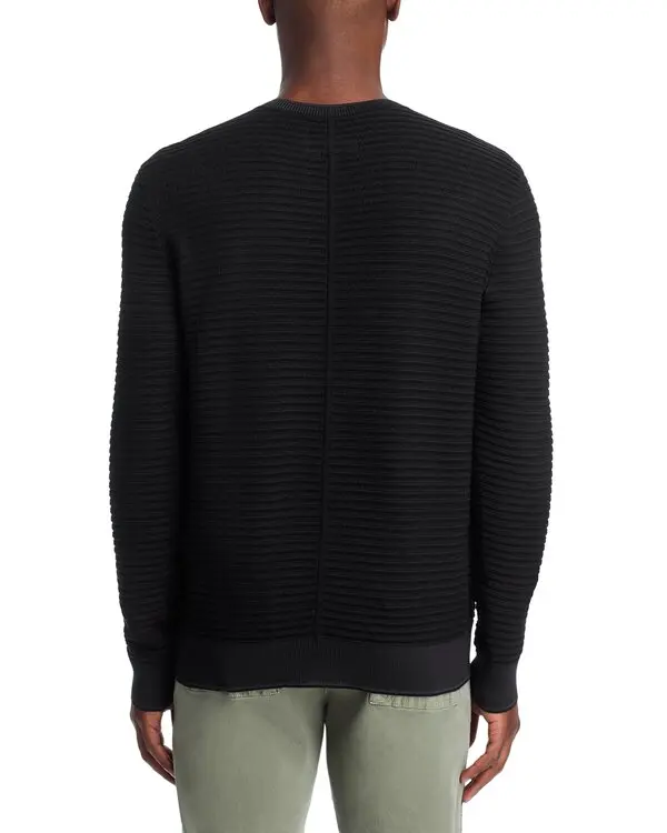 Rag & Bone Harvey Stripe Crewneck Sweatshirt - Black