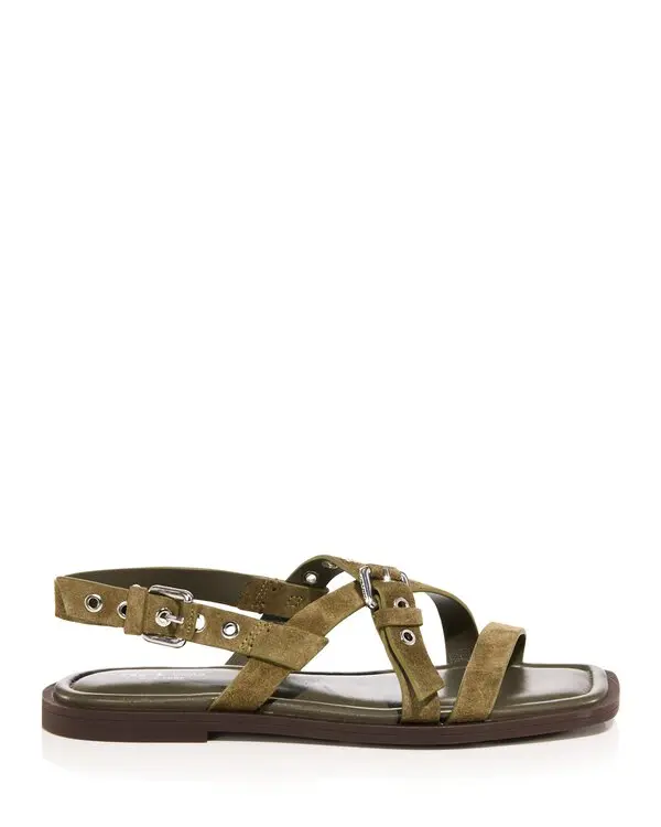 Rag & Bone Harlow Sandals - Olive Suede