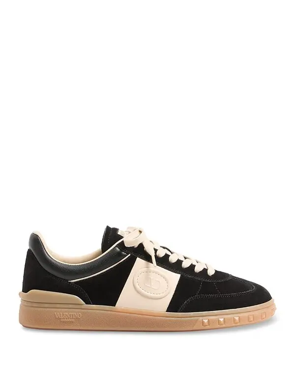 Valentino Garavani Suede Low Top Sneakers - Black Multi