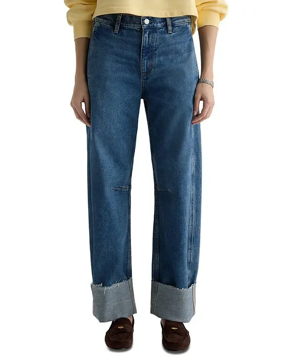 Ag Mercer High-rise Cuffed Barrel Jeans
