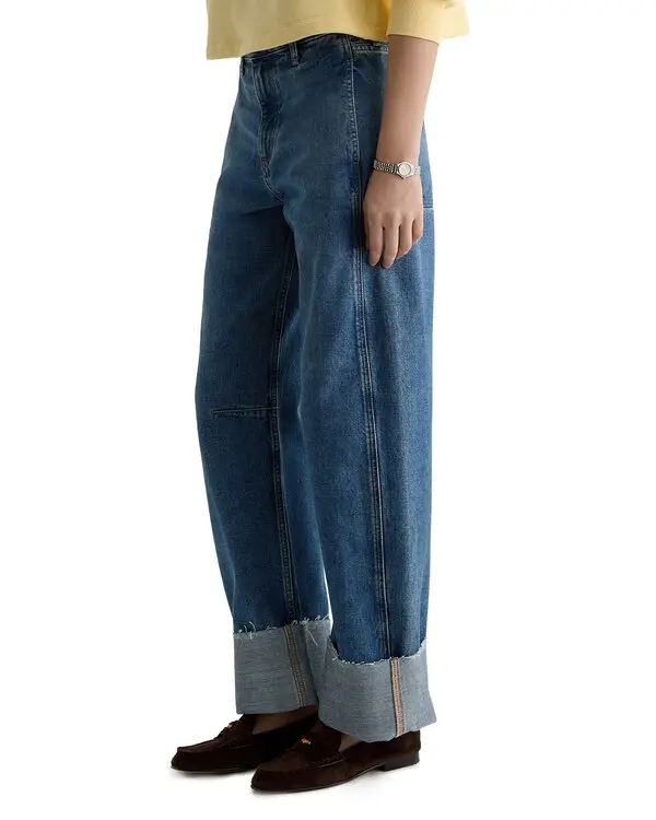 Ag Mercer High-rise Cuffed Barrel Jeans
