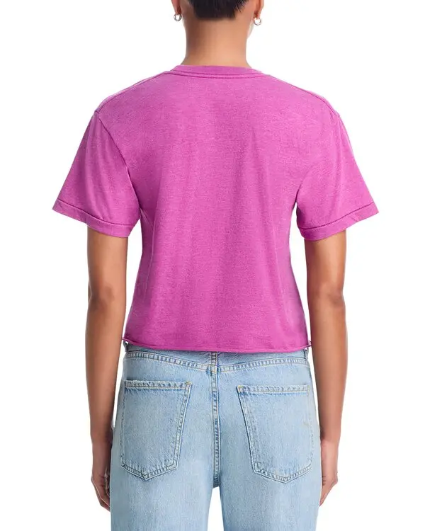 Aviator Nation Heart Graphic Boyfriend Tee - Magenta