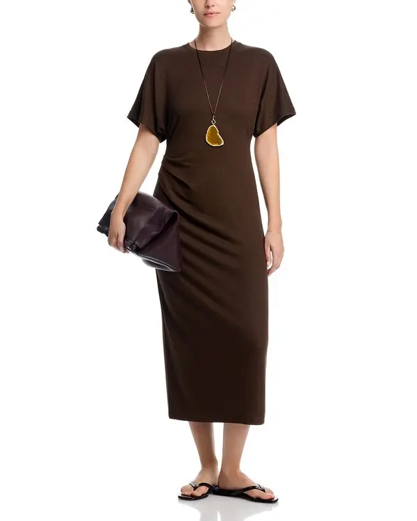 Vince Ruched Midi Dress - Willow