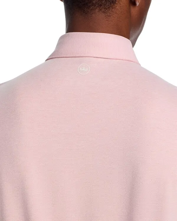 Peter Millar Crown Crafted Albatross Cotton-blend Pique Polo - Faded Scarlet