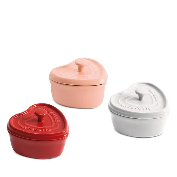 STAUB Mini Heart Cocotte, Set Of 3