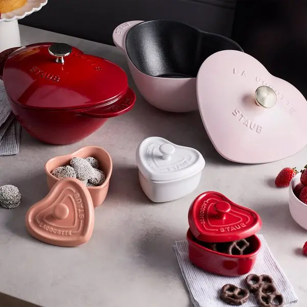 STAUB Mini Heart Cocotte, Set Of 3