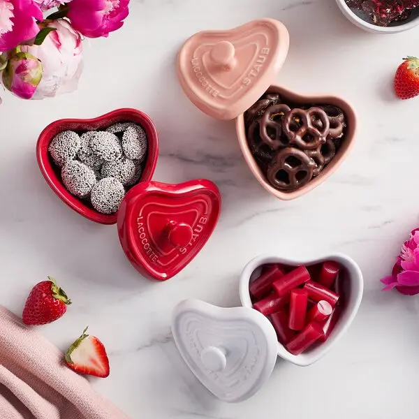 STAUB Mini Heart Cocotte, Set Of 3