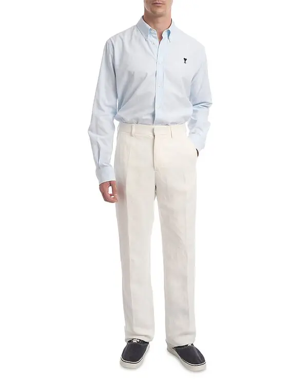 AMI Paris Straight Trousers - Blanc Creme