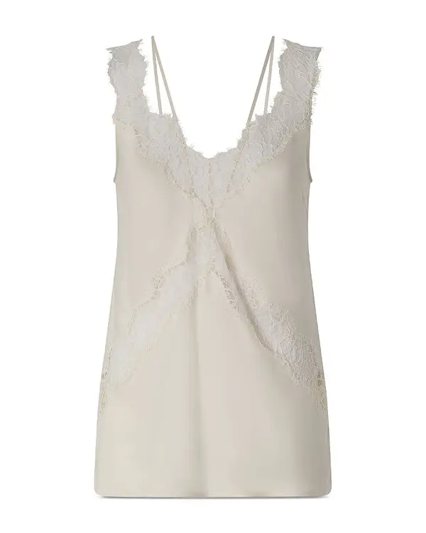 Pinko Lydia Lace Trim Sleeveless Top
