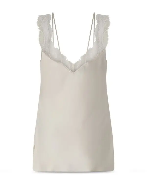 Pinko Lydia Lace Trim Sleeveless Top