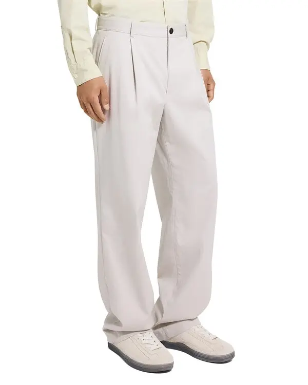 Theory Relaxed Pleated Chino - Silver Cloud
