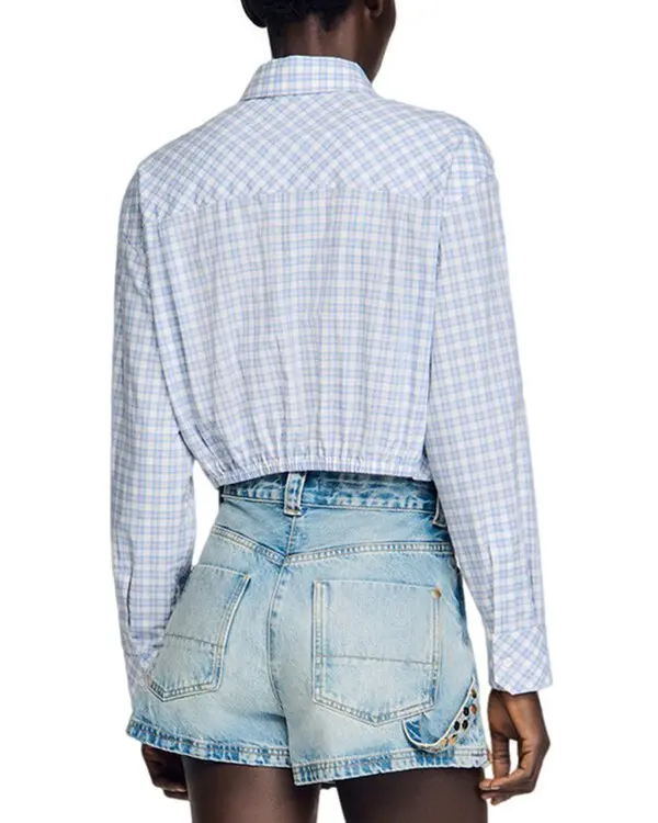 Sandro Edenis Check Shirt - Blue / White