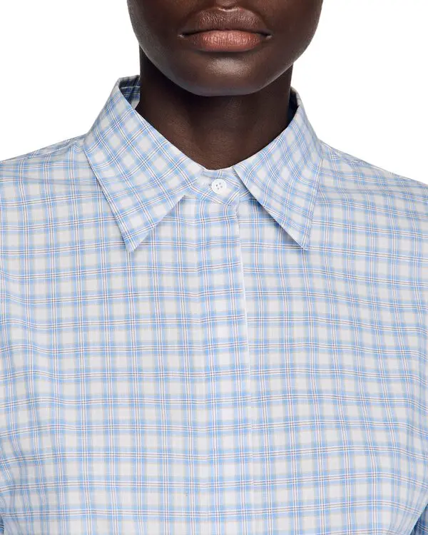 Sandro Edenis Check Shirt - Blue / White