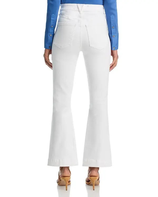 Veronica Beard Carson High-rise Ankle Flare Jeans - White